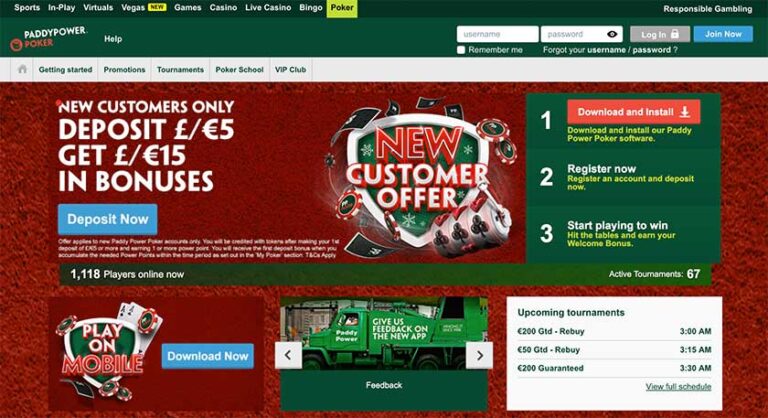 Paddy Power Poker Room Review - Cardplayer Lifestyle